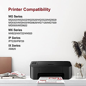 PGI-250XL CLI-251XL 5 Color Pack Compatible Replacement for Canon 250 251 Ink Cartridge to use with PIXMA MX922 MX920 IX6820 IP8720 MG5420 MG5520 MG6620 Printer (PGBK, Black, Cyan, Magenta, Yellow)