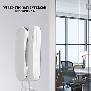 Maxmartt 2 Pcs Wired Intercom Phone AC DC Two Way Intercom Doorphone Home Room Intercome Phone Indoor Telephone Audio Non-Visual Interphone for Villa Home Office