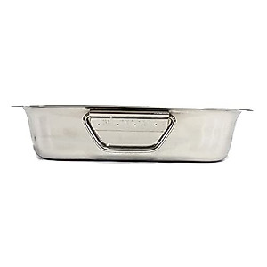 Gold Coast Stainless Steel Roasting Pan with Rack & Turner, Silver