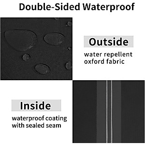 YHINGG Porch Swing Cover 56Inch Waterproof 600D Oxford Hanging Outdoor Swing Cover Garden Hammock Cover Patio Furniture Covers (Black, 56x28x(32-24) Inch)