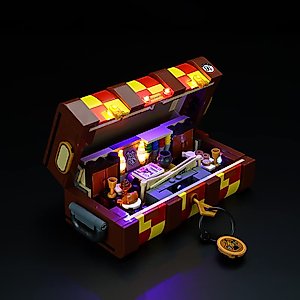 Kyglaring LED Lighting Kit Only Lights Set Designed for Lego Harry Potter Hogwarts Magical Trunk 76399 Model Building Kit - without Lego Set (Standard Version)