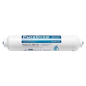PureDrop PDR-T33 Inline Post Carbon Filter Replacement Cartridge for Reverse Osmosis Water Filter System