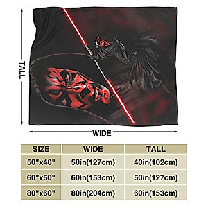 ARCSNE Da-Rth Ma-Ul Ultra-Soft Micro Fleece Blanket Throw Blanket Fit Couch Bed Sofa for Adult Child Warm Throw Blanket,Black,80"" x60