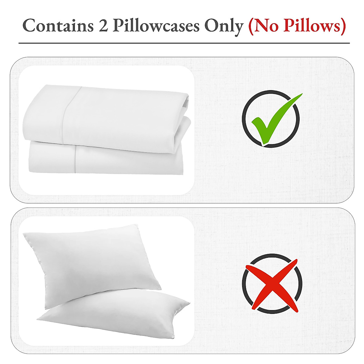 California Design Den King Size Pillowcase Set - 400 Thread Count, 100% Cotton Sateen, Luxury Set of 2 Pillow Covers, Breathable, Cooling, Soft for Comfortable Quality Sleep - Bright White