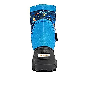 Columbia Youth Unisex Powderbug Plus II Print, Bright Indigo/Bright Orange, 2