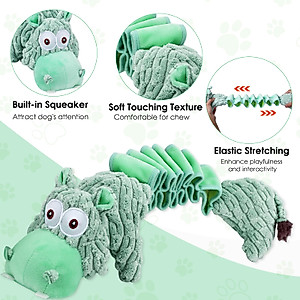 Large Squeaky Dog Toys and Interactive Dog Tug-of-War Toy, Tough Plush Dog Toy, Cute Puppy Toys, Pet Chewable Toys Plaything for Small Medium and Large Dogs