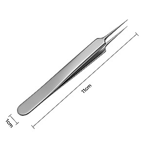 ericotry 1Pcs Stainless Steel Pointed Tweezers Ingrown Hair Tweezer Blackhead Remover Splinter Tweezer