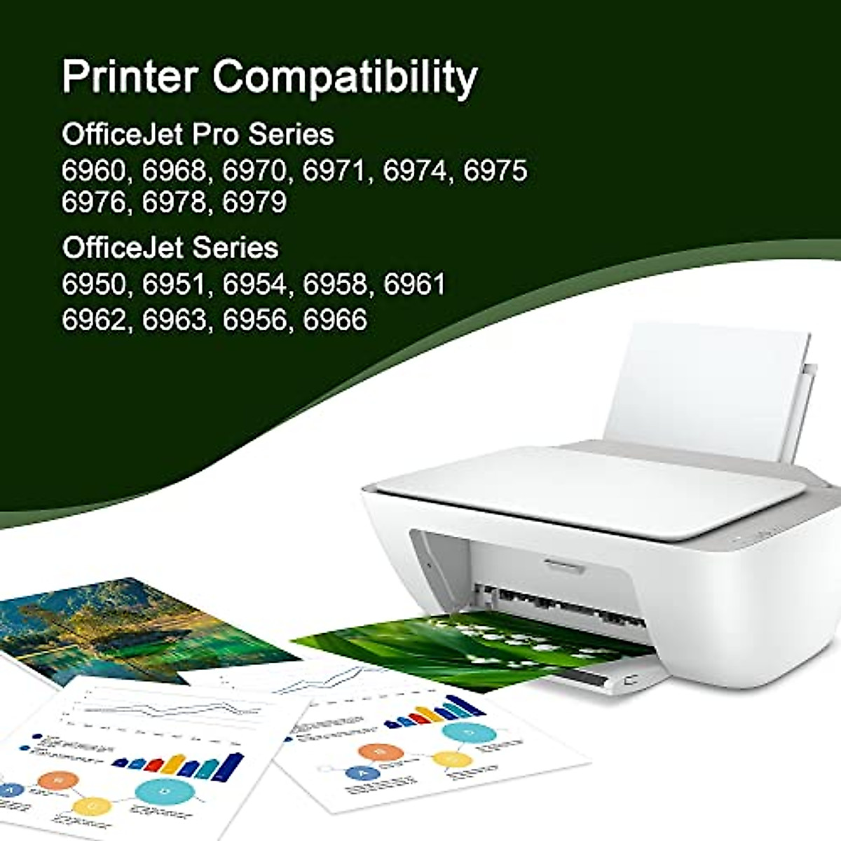 902XL Ink Cartridges Combo Pack Replacement for HP 902XL 902 XL Ink Used in OfficeJet Pro 6978 6968 6958 6962 6970 6954 6960 6950 6979 Printer (902XL Ink Cartridges, Black Cyan Magenta Yellow)