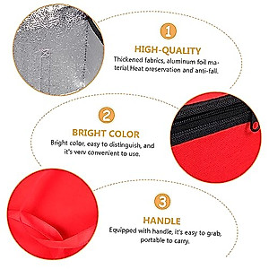 Baluue 1pc Portable Cooler Bag Lunchbox Coolers Zip Lock Organizer Portable Heating Lunch Box Cold Delivery Bag Heated Lunchbox Pizza Delivery Bag Take-out Insulated Bag Food Cooler Bag