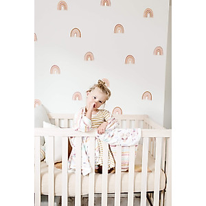 Modern Maxwell Wall Art Decals for Girls Nursery, Bedroom, Living Room “Rainbow Boho” Dot Room Sticker 32 Pieces