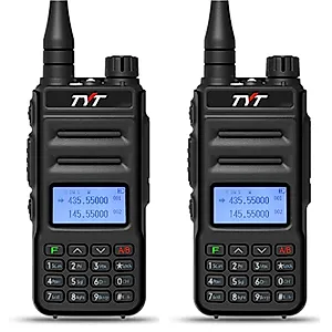 TYT TH-UV88 Ham Radio Handheld 2 Pack Two Way Radio Analog Amateur Dual Band VHF UHF Walkie Talkies for Adults Long Range, Rechargeable, 200 Channels, Scanner, LCD Display, DTMF, Support Chirp (Black)