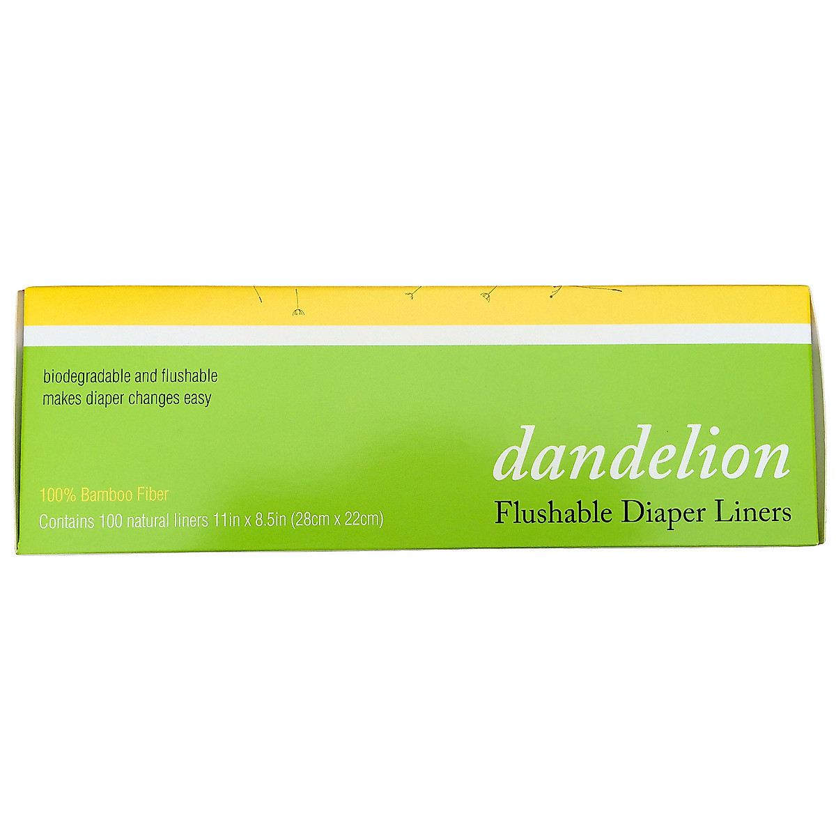 Dandelion Diapers Baby Diaper Liners, 100% Viscose - Box of 100