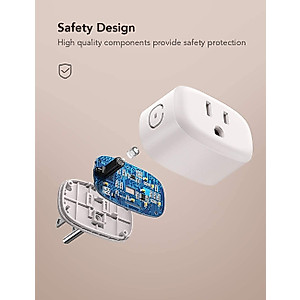 Smart Plug Nooie,WiFi Smart Plug That Work with Alexa,Smart Plug for Smart Home,WiFi Outlet for Google Home, Voice Control,Smart Outlet with Remote Control,Timer Function, ONLY 2.4G (4 Packs),10Amp