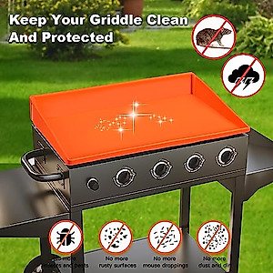 NancyL Griddle Mat Silicone Protective Cover, 【Upgraded Full-edge】28" Silicone Grill Cover Blackstone Accessories for Blackstone 28 Inch Griddle - Heavy Duty Food Grade Silicone BBQ Grill