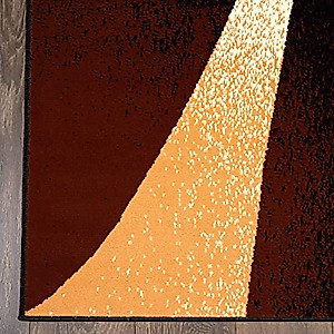 Home Dynamix Ariana Arcata Contemporary Bold Abstract Graphic Area Rug, Black/Brown, 3-Piece Set