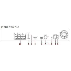 HIKVISION EKI-K82D46 8-Channel 4K POE NVR Value Express Kit with (6) 4MP Outdoor Network Dome Camera, (2.8 mm Fixed Lens), RJ45 Connections