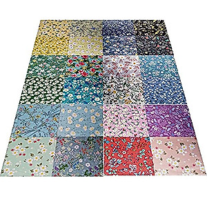 8" x 8" 25 PCS 100% Cotton Fabric Bundles for Quilting Sewing DIY & Quilt Beginners, Quilting Fabric Squares