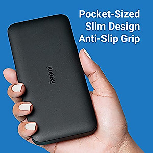 Xiaomi Mi 10000 mAh 37Wh Redmi Portable Power Bank, Dual Micro-USB/USB-C Input Port 2.6A Fast Charging, 2 USB-A Output Charges 2 Devices Same time, Portable Charger for iPhone iPad Galaxy Tablets