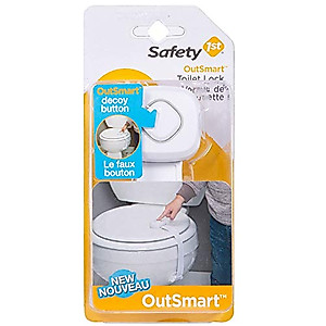 Safety 1st OutSmart Toilet Lock, White, 1 Count (Pack of 1)