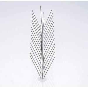 Bainser 10.8 Feet Stainless Steel Bird Spikes, 10 Pack Flexible Bird Repellent Spikes for Pigeons and Other Small Birds, Spikes Fence Kit for Garden/Balkon