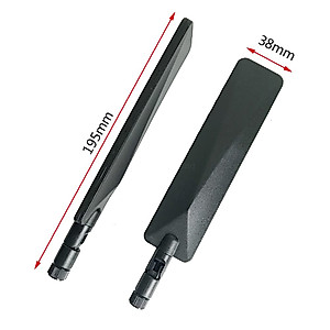 CORONIR 4G LTE Antenna 10dBi RP SMA Cellular Antenna Compatible with 4G LTE Wireless CPE Router Hotspot Cellular Gateway Industrial IoT Router Trail Wireless Camera Security - 2Pack