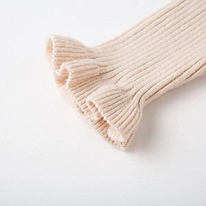 Simplee kids Little Girls' Long Sleeve Girl Dresses and Rompers Ribbed Knit Sweater Dress Apricot for 2T