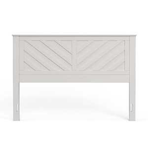 Glenwillow Home LaFerme Wood Panel Headboard in White - Queen Size