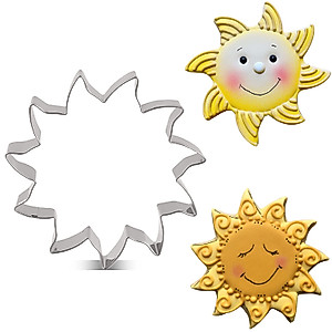 LILIAO Sun Cookie Cutter - 3.6 x 3.6 inches - Stainless Steel