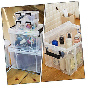 CHILDWEET 5pcs Boxes Tote Bags Portable Mini Bin Mini Screws Bins Small Sundries Case Small Plastic Tote Mini Bins Clear Mini Sundries Organizer Mini Plastic Tote Pp Storage Container