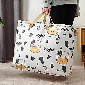 Hglyxoae 4 Largecapacity Storage Bag Of Different Sizes Storage Bag With Handle Largecapacity Storage Bag Foldable Storage Bucket For Quilt Blanket (4pc)