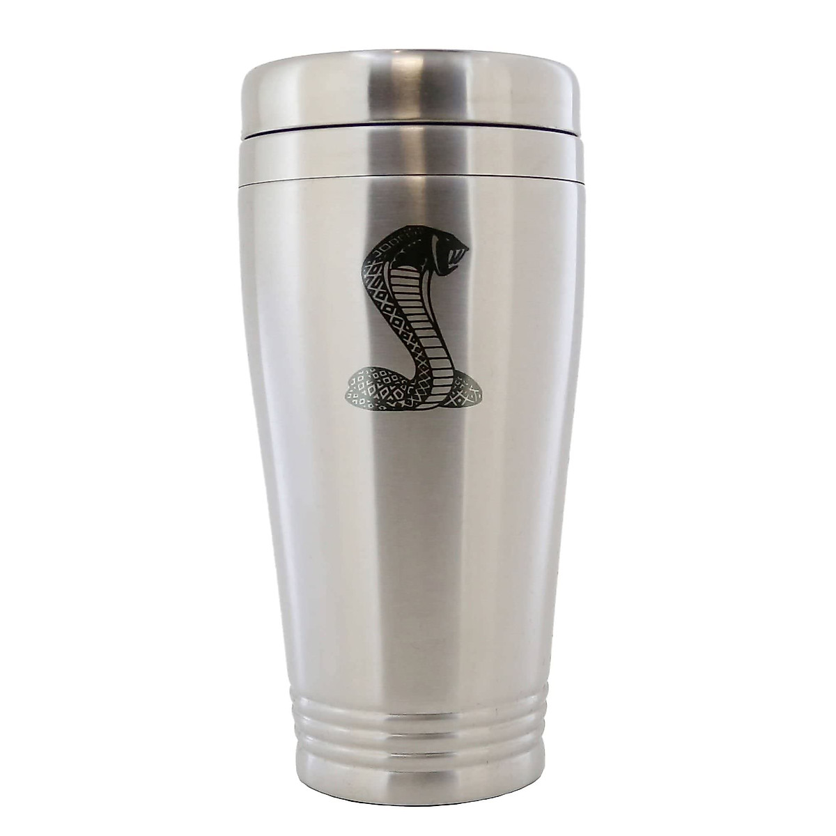 Au-TOMOTIVE GOLD Stainless Steel Travel Mug for Ford Cobra (Silver)