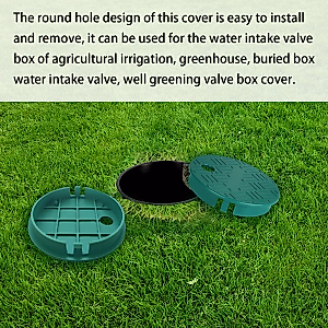 DVECUE Sprinkler Valve Box Cover Irrigation Circular Valve Box Cover Lid 6 Inch 2 Pieces for Sprinkler Irrigation System