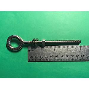 US Stainless 2 Pieces Stainless Steel 316 M8 Eye Bolt 8mm x 100mm Marine Grade Pitch of 1.25