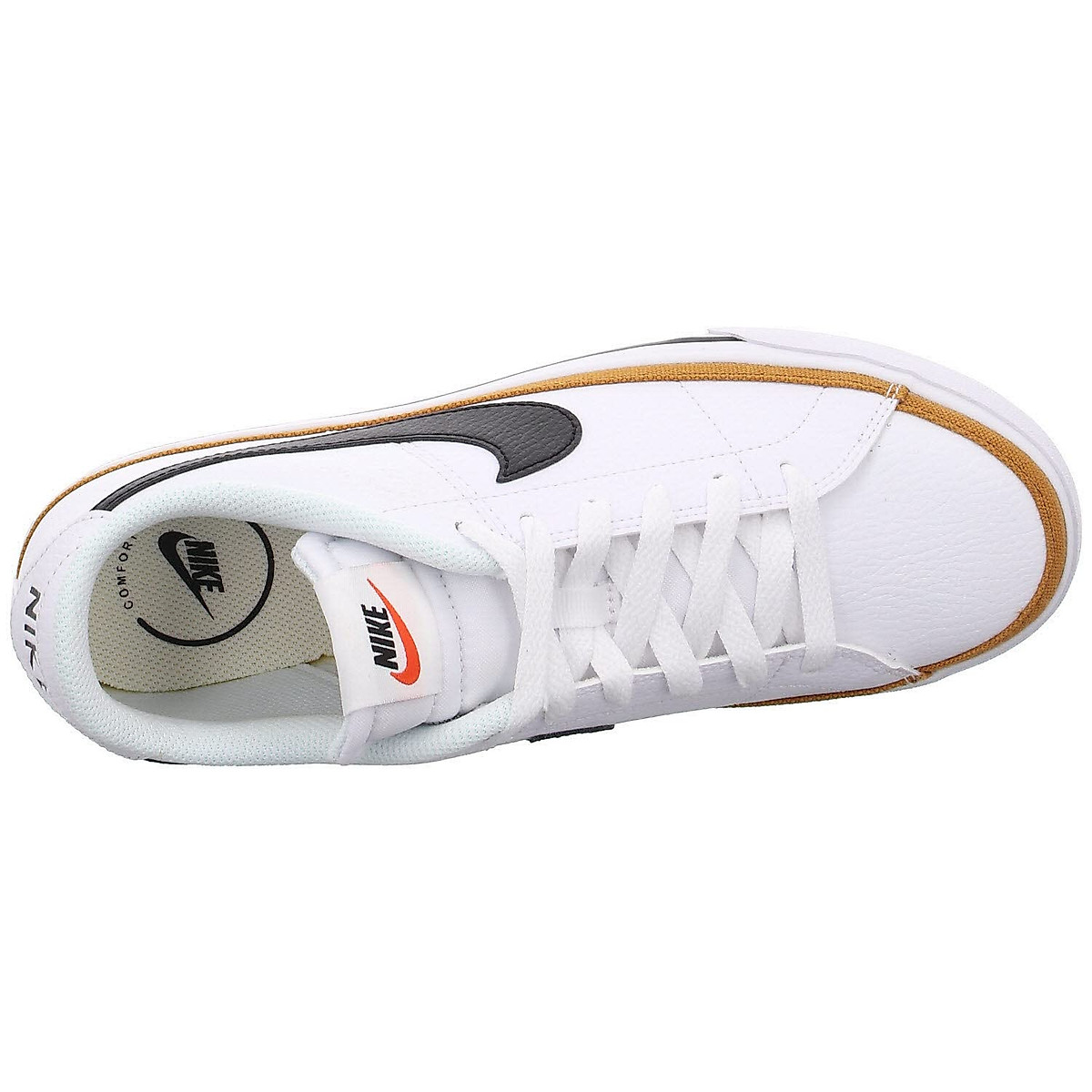Nike Men's Training Gymnastics Shoe, White Black Desert Ochre Gum Light Brown, 8.5
