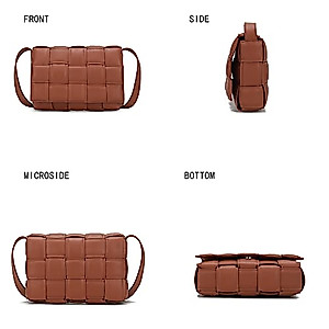 MKF Collection Woven Crossbody bag for women, Vegan Leather Designer Braided Shoulder bag messenger Purse