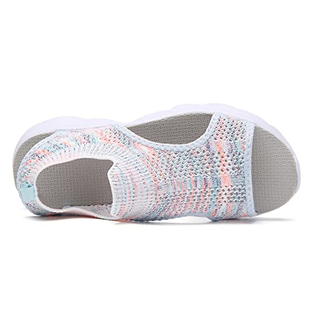 CsgrFagr Women's Over The Knee Boots Women Summer Mesh Beach Slip On Sport Hollow Casual Open Toe Flat Soft Bottom Breathable (Sky Blue, 7)