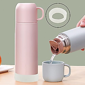 10 Pack 65mm Silicone Coasters Rubber Bottoms Tumblers Sleeve Water Bottle Bumpers Insulation Mat Non-Slip Cup Mug Coaster (Black + White)