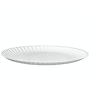 Comfy Package [300 Pack] Disposable White Uncoated Paper Plates, 9 Inch Large