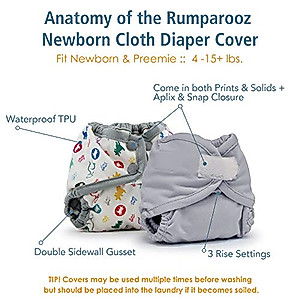 Kanga Care Rumparooz Newborn Reusable Cloth Diaper Cover Snap | Sweet 4-15 lbs