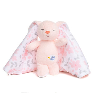 KIDS PREFERRED Snug Hugs Bunny Blanky, Stuffed Animal Lovey Blanket 6 inches