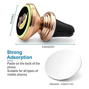 Sloths and Giant Banana Magnetic Phone Holder for Car Air Vent Holder Clip Compatible with All Smartphones & Tablets