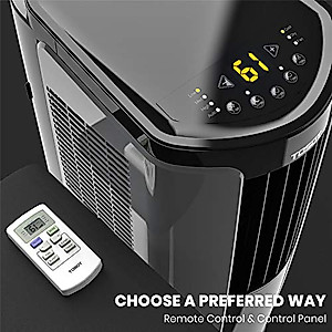 TOSOT 8,000 BTU(ASHRAE) 5,000 BTU (DOE) Portable Air Conditioner Quiet, Remote Control, Built-in Dehumidifier, Fan, Easy Window Installation Kit - Cool Rooms Up to 300 Square Feet