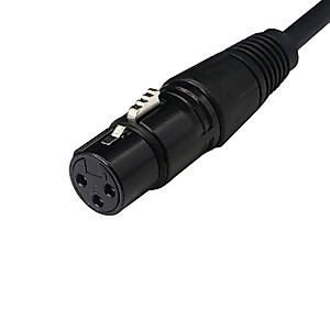 SinLoon (1m) DMX Stage Light Cable,DJ XLR Cable, 3-Pin Female XLR to 5-Pin Male XLR DMX Turnaround Connection for Moving Head Light Par Light Spotlight with XLR Input & Output (5male)