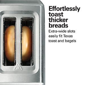 Hamilton Beach Blender and Toaster Bundle - 850W Smoothie Blender with 5 Functions, Wave Action System and 40oz Jar plus 2 Slice Toaster with Extra Wide Slots and Bagel Setting