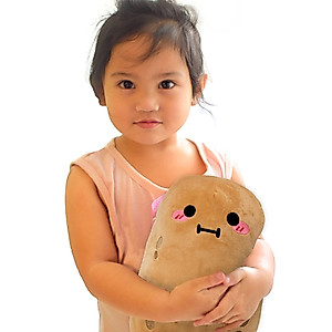 Whrigud 11'' Large Potato Plush Stuffed Animal Pillow Toy, Kawaii Stuffed Food Plushies Pillow Plush Toys for Birthday Kids Gifts Home Decor
