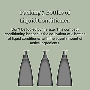 ARENCIA Greenery Conditioner bar for Moisturizing and Volumizing - Frizz-Free Formula for Curly Hair, Hair Softening and Detangling, Color Protecting - Vegan, pH balanced, Sulfate free, Natural