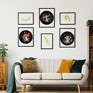 Nuberlic 3 Pack Embroidery Kit for Adults Beginners, Stamped Cross Stitch Mushroom Patterns with Hoop, Thread, Needles & Step-by-Step Guide Easy DIY Starter Kit