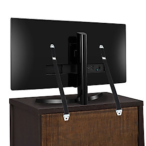 Metal Anti Tip Furniture Kit, 4 Pack Silver Furniture Anchors for Baby Proofing, TV Safety Straps For Flat Screens, Earthquake Straps, Heavy Straps For TV, Child Proof Childproof Television Antitip