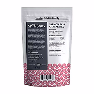 Snif-Snax Human Grade Dog Treats - All-Natural Salmon Skin Cracklings, 1.5oz