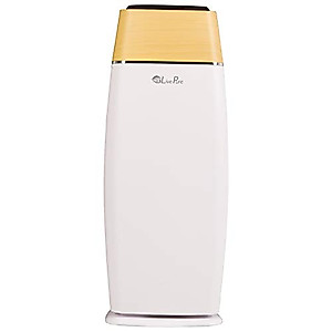 LivePure LP260TH-W Sierra Series True HEPA Digital Tall Tower Air Purifier for Home Captures Allergens, Smoke, Pollen, Mold, Dust Mites, Pet Hair, Energy Star Certified, Teak/Pearl White